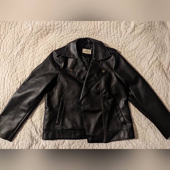 Universal Thread | Jackets & Coats | Universal Thread Black Faux ...